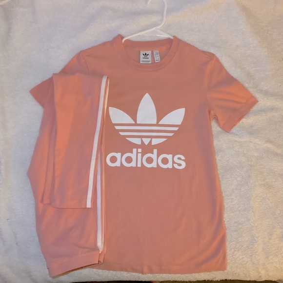 adidas | Tops | Peach Adidas Track Matching Set | Poshmark